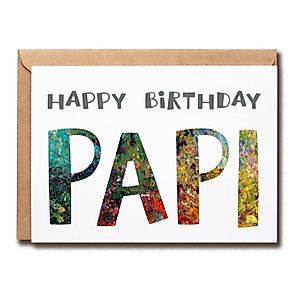 Happy Birthday Papi - Papi Birthday Card - Papi Card - Card For Papi Modern - Papi Birthday Card - Card For Papi