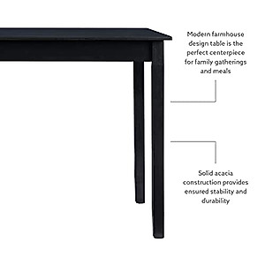 Linon Dark Charcoal Wooden Tavern Carter Table, Counter Pub Height