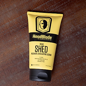 HeadBlade HeadShed Men's Exfoliating Scrub - 5 oz - Face Wash & Cleanser - Removes Dead Skin and Preps for Great Shave