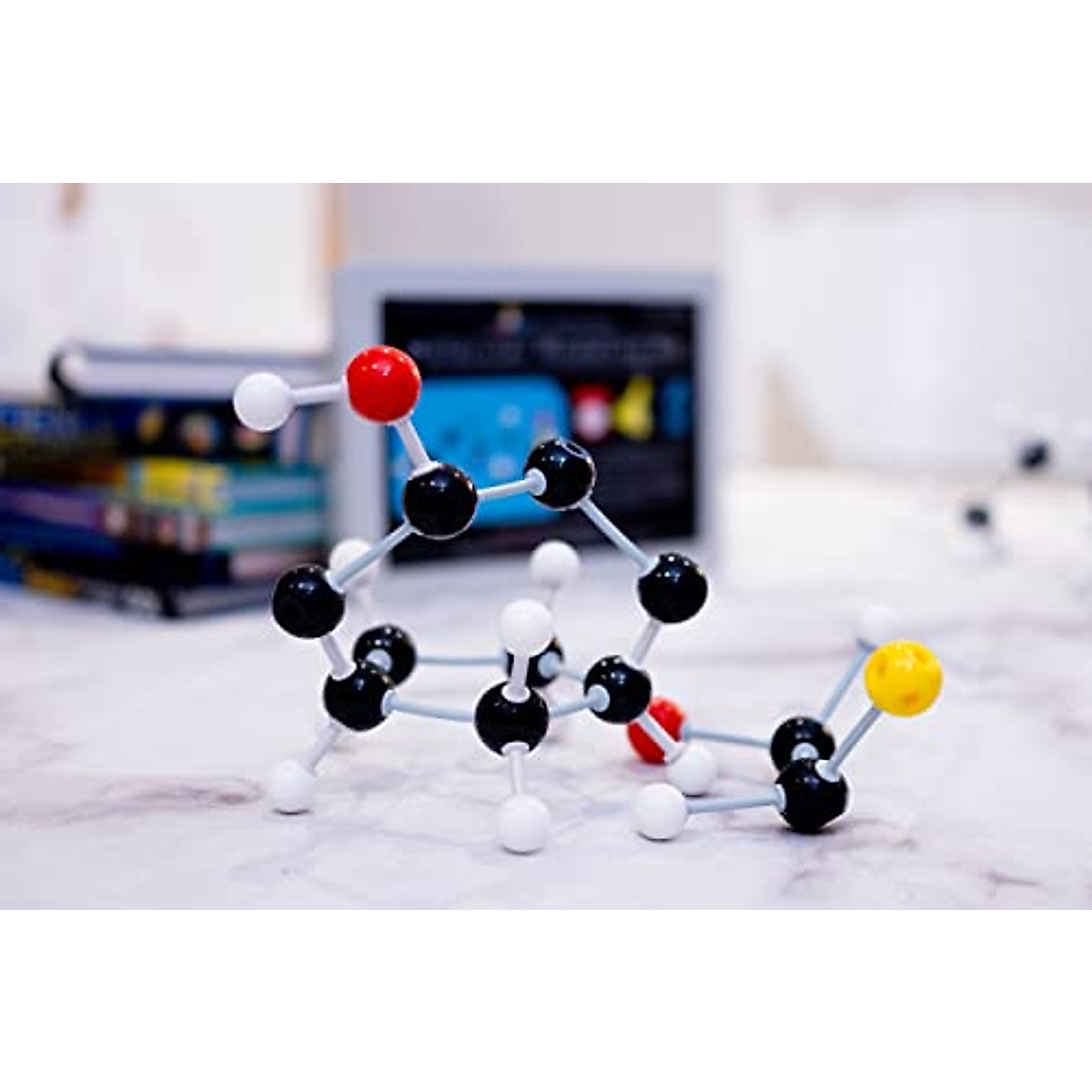 125-Piece Molecular Model Kit, Inorganic and Organic Chemistry Scientific Atom Molecular Models, Color-Coded Chemistry Set of Atoms and Molecules for Kids, STEM Set w/ Carrying Case - Atomic Architect