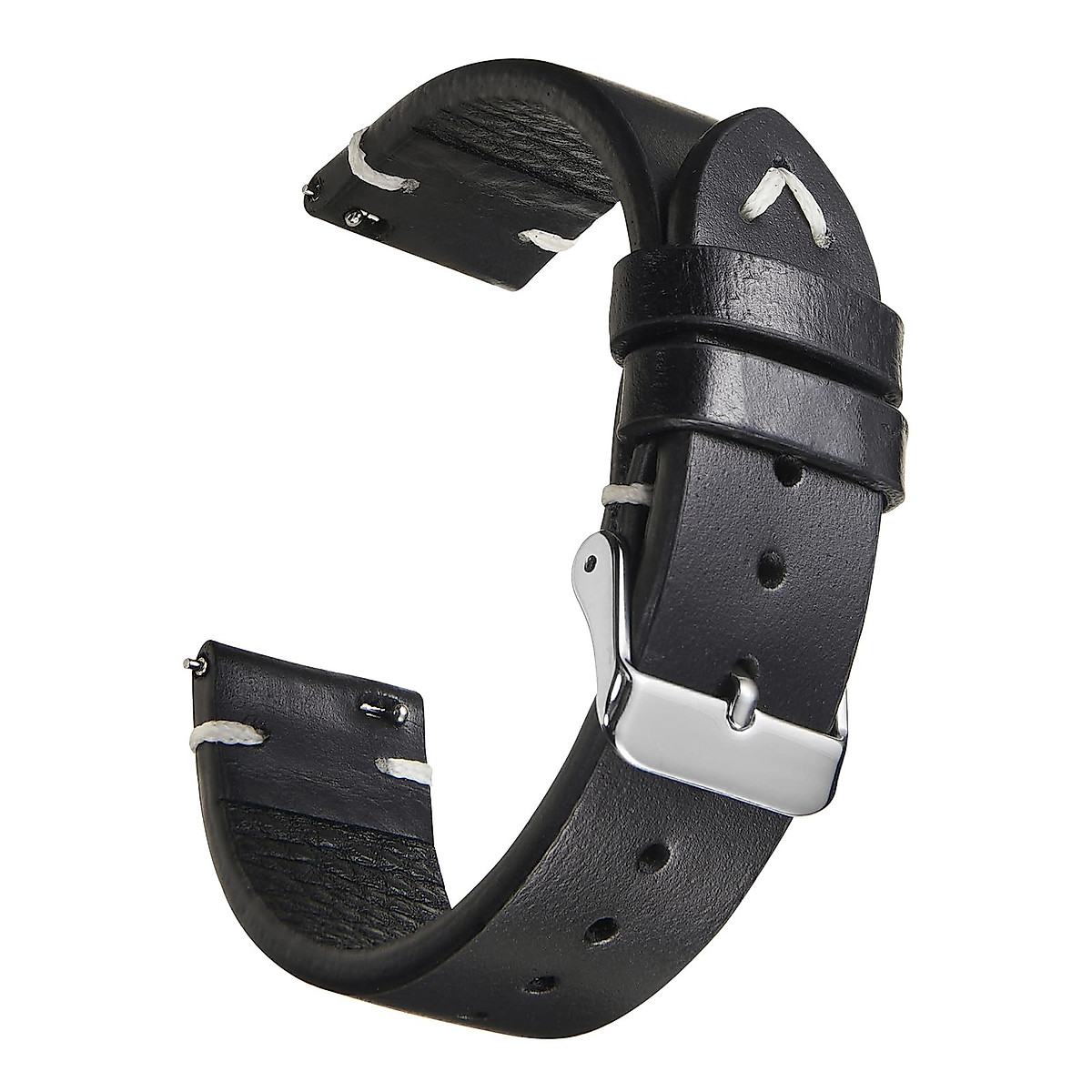 WOUKUP Vintage Leather Watch Band Quick Release Replacement Genuine Watch Strap 18mm 19mm 20mm 22mm for Men and Women