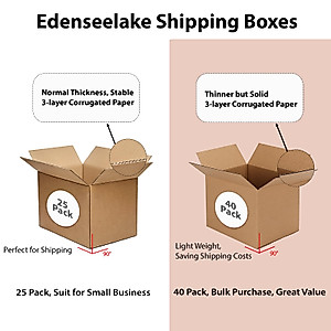 Edenseelake Cardboard Boxes 8 x 6 x 4 inches Small Shipping Boxes, 25 Pack