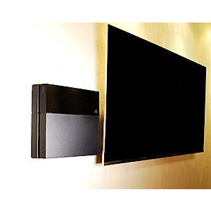 ViMount Wall Mount Metal Holder Compatible with PlayStation 4 PS4 Classic/Fat (First Version) in Black Color