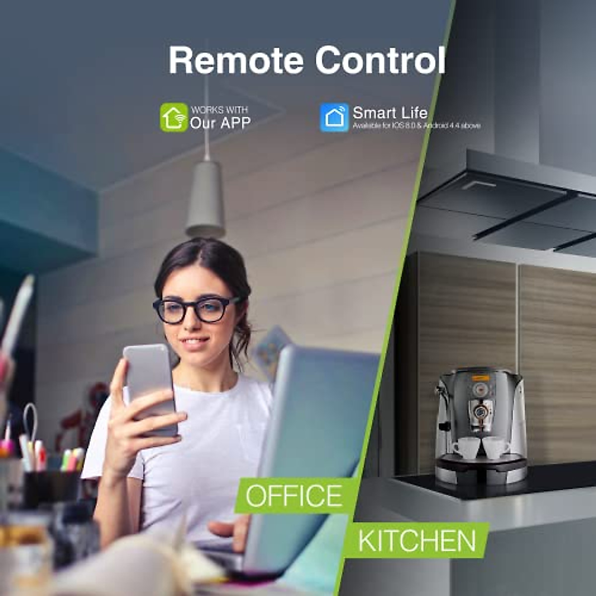 OHMAX Smart Plugs That Work with Alexa, Google Assistant, and Smart Life Apps (4 Pack)