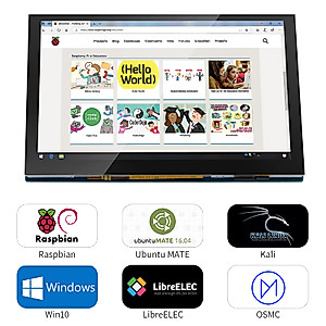 Portable 5'' HDMI Touchscreen - AURSINC IPS LCD Display Monitor for Raspberry Pi 4 4B 3B+ 3B 3A+ 2B B+ Windows 7/8/10 | Capacitive Touch Panel with DSI Cables | 800x480 PXS | Plug & Play Driver Free