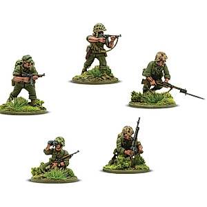 Blot Action US Marines Pacific Theater 1:56 WWII Military Wargaming Figures Plastic Model Kit