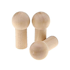 Creative-Idea 10 Pack Adhesive Hooks Wooden Hat Hooks Storage Wall Mounted Coat Hanging Hook Towel Keys Door Wardrobe Closet Kitchen Bathroom