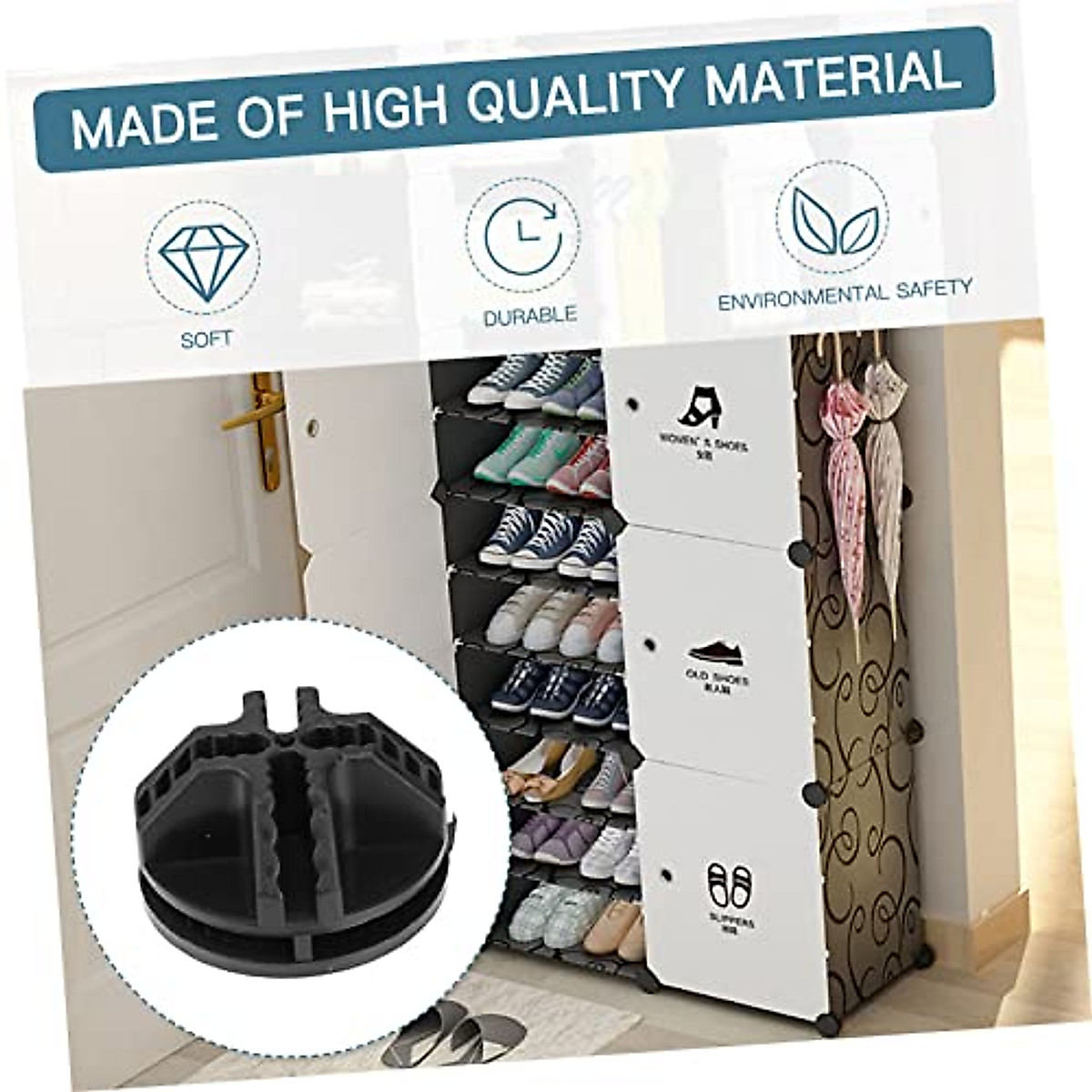 NOLITOY 20 Pcs Cupboard Shelf Wire Connector White Shelving Plastic Connectors for Wire Storage Cubes Modular Closet Storage Modular Closet Organizer Connectors Storage Rack Sleeve Button