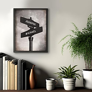 Couples Gift Ideas | Customized Gifts - Engagement Gifts for Couples | Wedding Gifts | One Year Anniversary Gifts for Men | Personalized Street Sign | Lovers Crossroads | One Year Anniversary Gifts