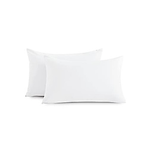 ALEXANDRA'S SECRET HOME COLLECTION Microfiber Pillowcase with Zipper, Pack of 2 Soft and Comfort Pillow Cases (Standard, White)
