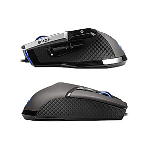 EVGA X17 Gaming Mouse, Wired, Grey, Customizable, 16,000 DPI, 5 Profiles, 10 Buttons, Ergonomic 903-W1-17GR-KR