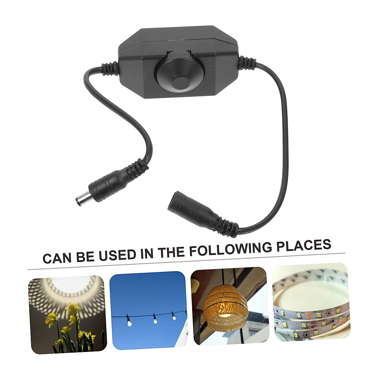 Light Modulator Outdoor Timer for Lights Single Color Led Controller Lighting & Ceiling Fans Mini Dimmer Plug Led Light Rotary Lamp to Rotate Light Bulb Appendix Plastic