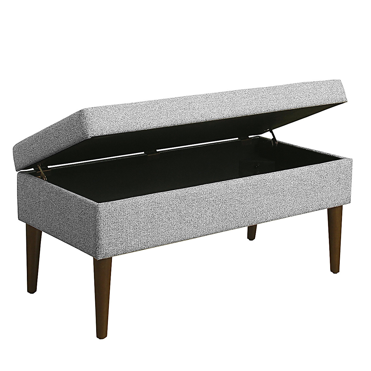 Spatial Order Home Decor | K8086-F2232 | Kaufmann Collection Modern Storage Ottoman Bench | Large Ottoman Bench with Storage for Living Room & Bedroom, Smoke Gray