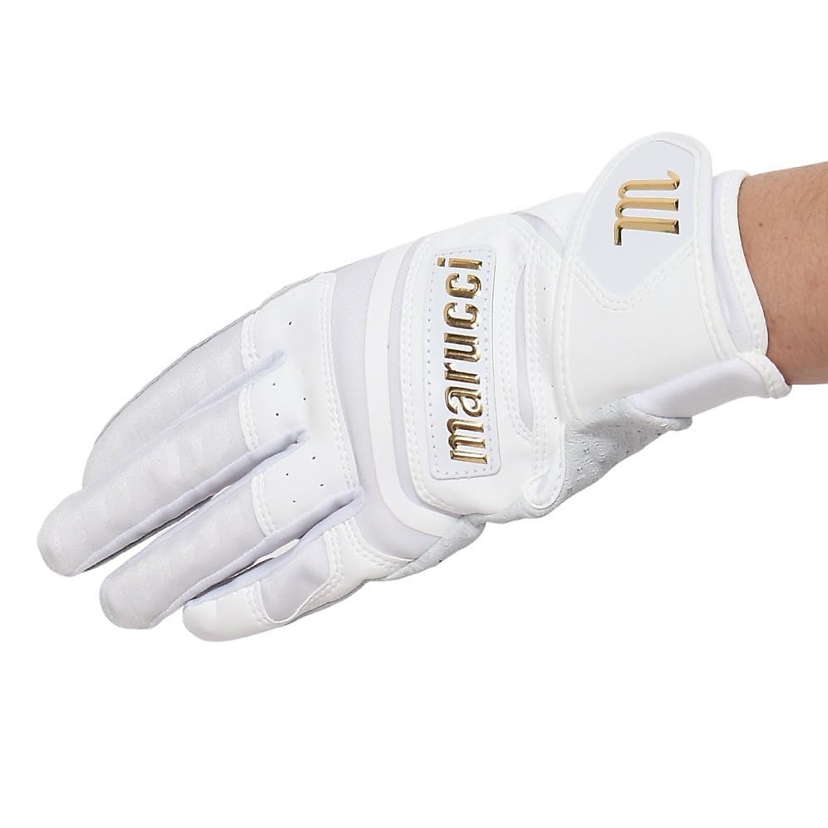 Marucci 2021 PITTARDS Reserve Adult Batting Gloves, White, Adult Small