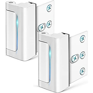 Home Security Door Lock, Childproof Reinforcement Lock with 3" Stop 4 Screws Withstand 800 lbs for Inward Swinging Door, Upgrade Night to Defend Your
