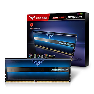 TEAMGROUP T-Force Xtreem ARGB 3600MHz CL18 32GB (2x16GB) PC4-28800 Dual Channel DDR4 DRAM Desktop Gaming Memory Ram (Blue) - TF10D432G3600HC18JDC01