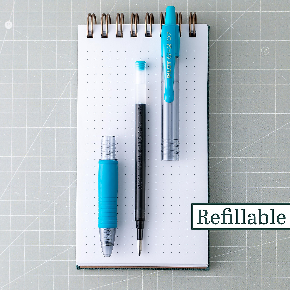 PILOT G2 Premium Refillable and Retractable Rolling Ball Gel Pens, Fine Point, Purple/Pink/Turquoise/Orange/Lime Inks, 5-Pack (31266)