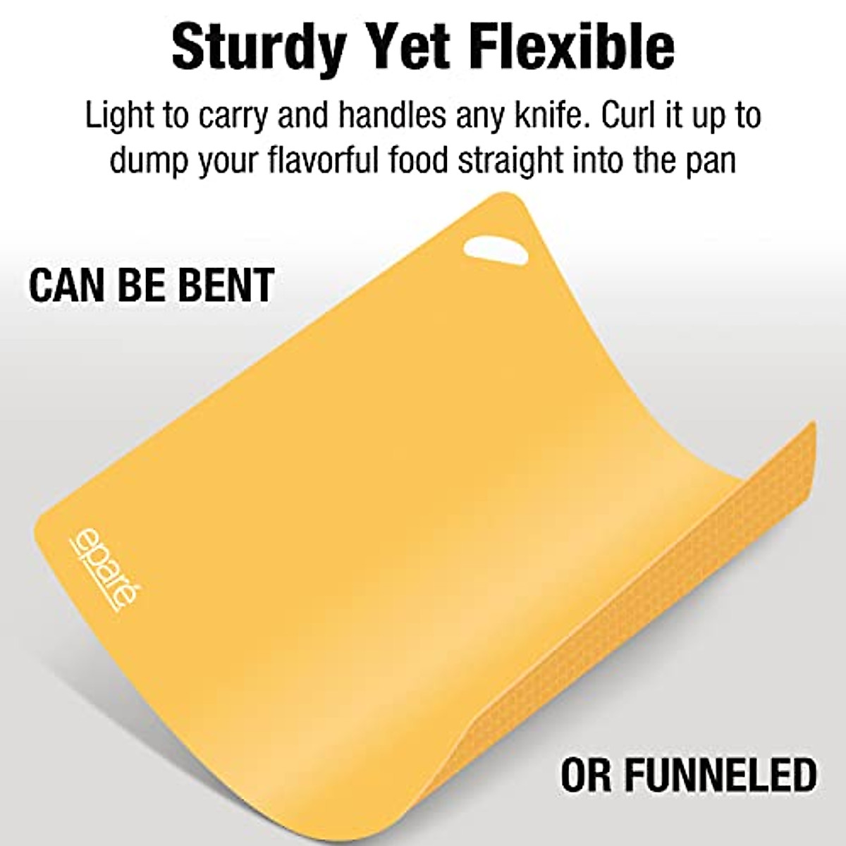 Flexible Plastic Cutting Boards for Kitchen - Set of Large Chopping Mats for Cooking – Non Slip Kitchen Mats, Dishwasher Safe, Foldable by Eparé