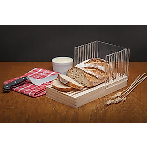 Mrs. Anderson's Baking Bread Cutter Slicing Guide with Crumb Catcher, 12.5-Inches x, Brown
