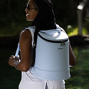 Corkcicle EOLA Soft Cooler Backpack, Periwinkle, Waterproof and Leak Proof Insulated Bag, Perfect for Wine, Beer, and Ice Packs, Camping Cooler, Hiking Cooler, Beach Cooler