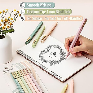 Mr. Pen- Aesthetic Pens, 6 Pack, Black Ink, Fast Dry, No Smear Bible Pens No Bleed Through, Fine Point Pen, Ballpoint Pens Ballpoint, Fine Tip Pens for Note Taking, Pens Aesthetic