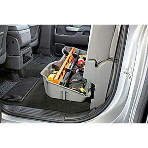 DU-HA Under Seat Storage Fits 14-18 Chevrolet/GMC Silverado & Sierra Light Duty Crew Cab and 15-19 Heavy Duty Crew Cab Black Part#10300