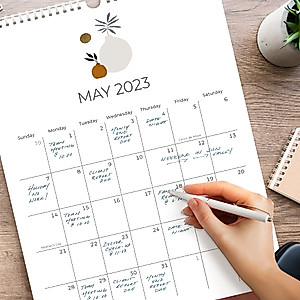 Beautiful 2023 Abstract Design Wall Calendar - Runs Until July 2024 - The Perfect Office Supplies for Women With Monthly Boho Decor Designs for Easy Planning