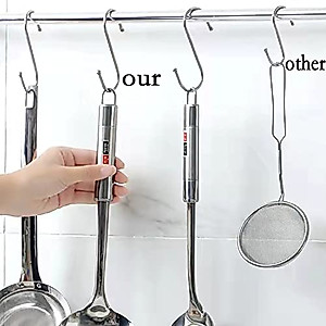 10 Pack S Shaped Hooks Gardening Tools 5.5 inch Heavy-Duty Stainless Steel Hooks Hanging Hanger Bearing Up to 30 KG, Plants, Kitchen Pots and Pans,Shower Curtain -Large Size