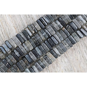 Natural Black ROUTILE Quartz heishi Faceted Beads 4 MM - 5 MM 8 inch Long String Jewelry Making Gemstone Beads for Necklace Bracelet