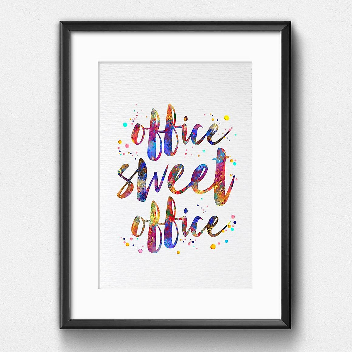 Dignovel Studios Unframed 8X10 Watercolor Office Sign Print Quotes Office Sweet office Funny Watercolor Art Print dnc37