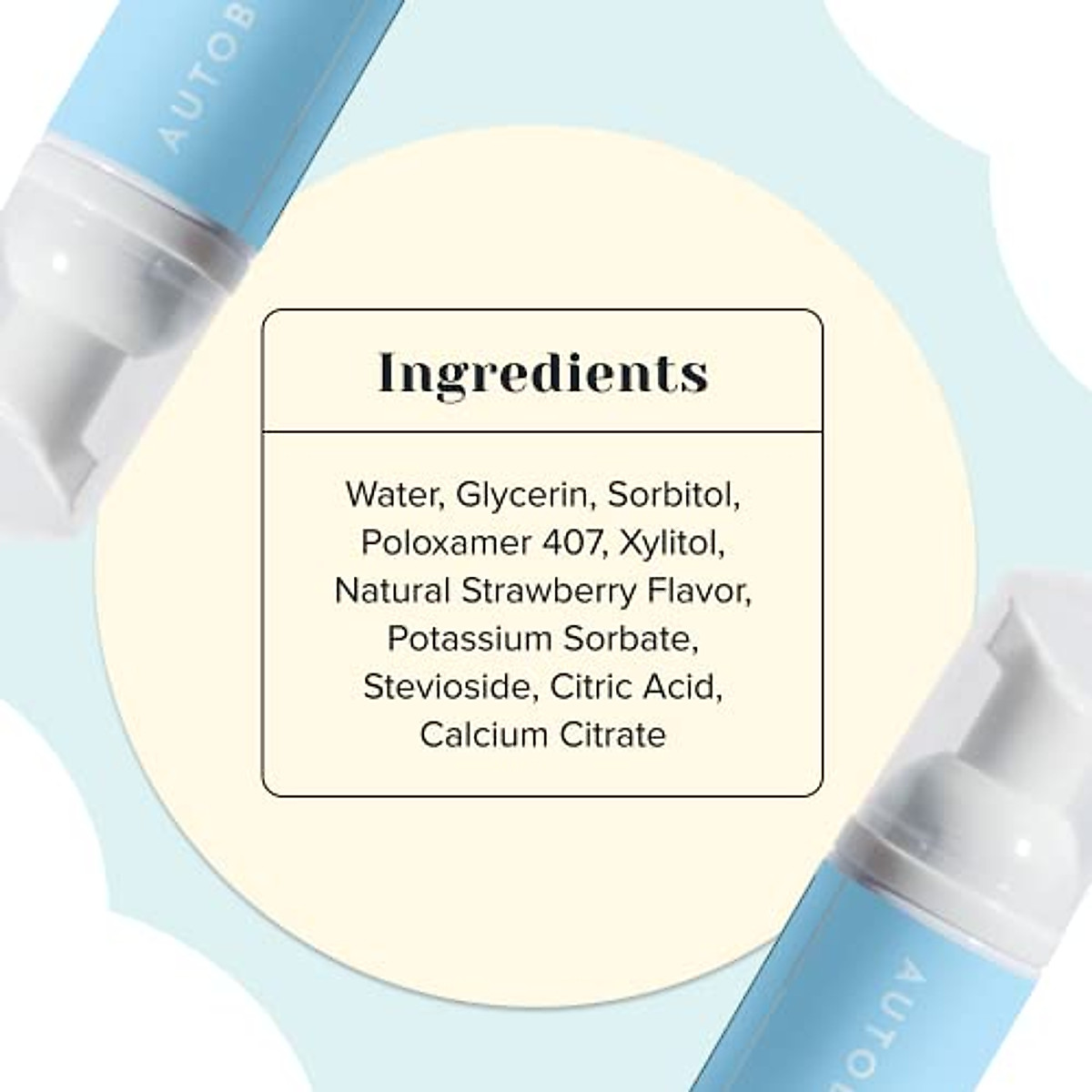 AutoBrush Original Mint Fluoride Free Foaming Toothpaste - Travel Friendly, Anti-Cavity (1 Pack)