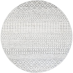 Artistic Weavers Chester Boho Moroccan Area Rug,7'10" Round,Grey