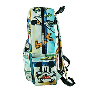 Disney Mickey Mouse Wondapop Deluxe Oversize Print Large 16" Backpack with Laptop Compartment - A19757