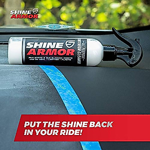 SHINE ARMOR Car Interior Cleaner for Vehicle Detailing & Restoration All Purpose Solvent & Car Dashboard Cleaner for Seats Upholstery Leather Shine Plastic Vinyl and More | Matte Finish 8 Fl Oz