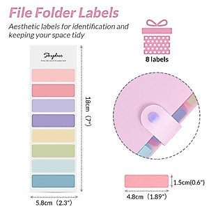 SKYDUE Expanding File Folder with 5 Pockets, Cute Accordion File Organizer, Letter Size Filing Folder, Portable Paper Receipt Organizer, School Office Supplies Purple