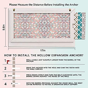 VIEFIN Rustic Jewelry Organizer Wall Mounted Jewelry Holder, Wood Earring Holder Display With Shelf And Hooks, Removable Rod For Bracelet Necklace Ring Bracelet - White