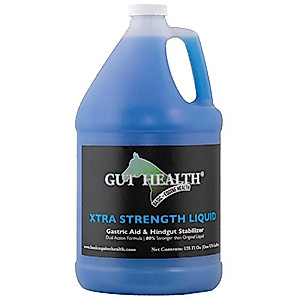 Gut Health Horse Feed Supplement - Xtra Strength Top Dress (1 Gallon) - Ulcer Aid for Horses That Promotes Improved Mood, Coat, Hoof Growth, and Weight Gain