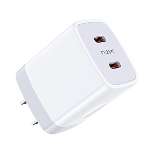 25W USB C Fast Charger Block, Type C Wall Charger Plug Dual PD Power Adapter C Charger Cube Box for Samsung Galaxy A15 S24 Ultra S23 FE A14 A54 A03s S22 S21 S20,iPhone 15 14 13 12 11 SE,Pixel 8 Pro 7a