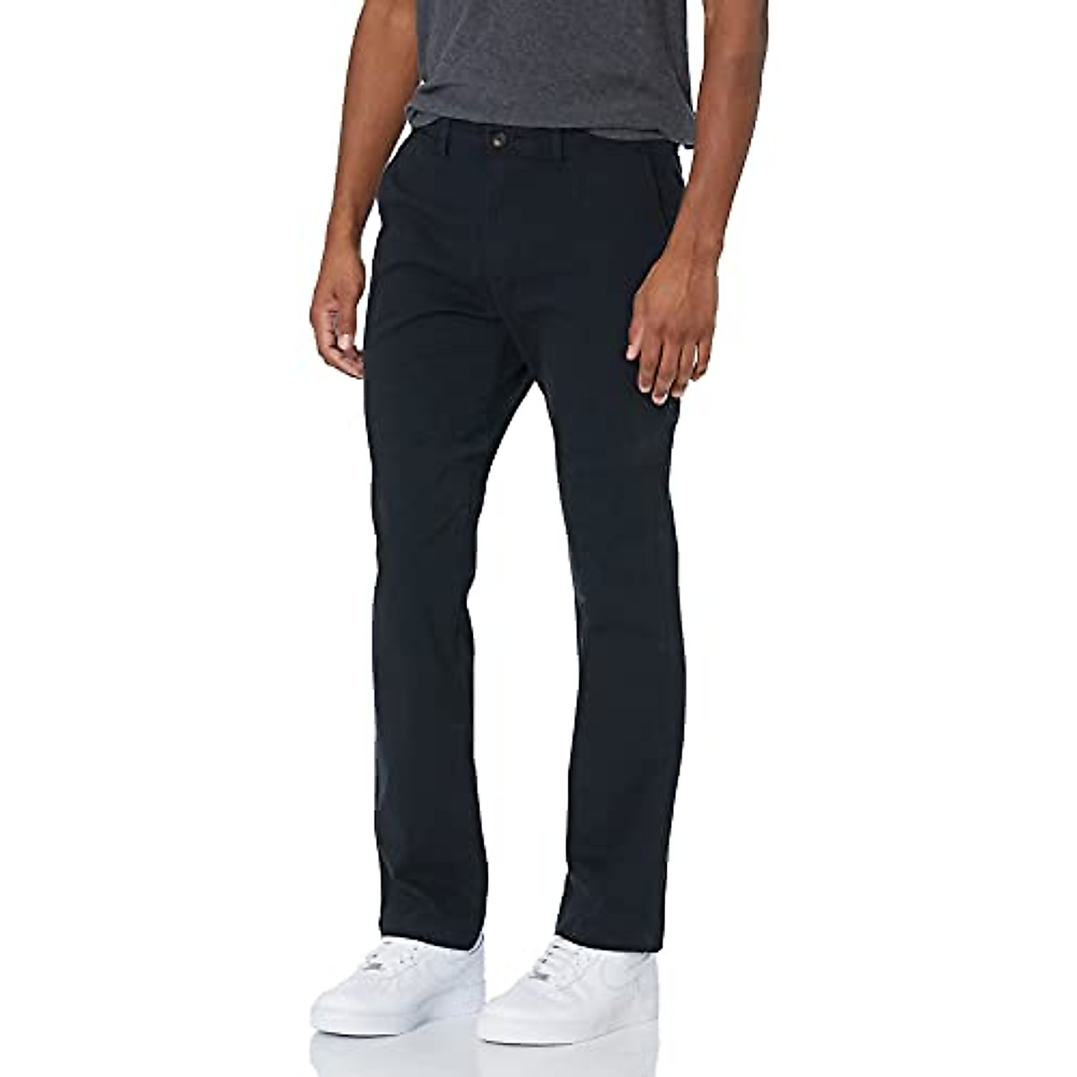Amazon Essentials Men's Athletic-Fit Casual Stretch Chino Pant (Available in Big & Tall), Black, 38W x 32L