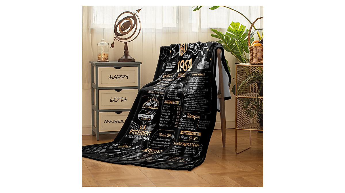60th Anniversary Blanket - Perfect Gift for Couples