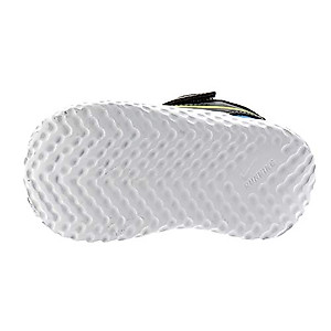 Nike Baby Revolution 5 Velcro Running Shoe, Black/Lemon Venom-Laser Blue-Hyper Crimson, 7C Regular US Toddler