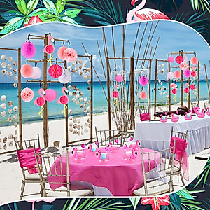 97 Pieces Flamingo Party Decorations Set, Including 36 Inflatable Drink Floats 50 Pink Flamingo Straws 11 Pink Flamingo Party Decorations Reusable Pool Drink Holder Plastic Drinking Straws for Party