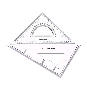 Large Triangle Ruler Square Set,Triangle Protractor,2 Pieces (Size 3)