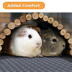 Cimiycob Guinea Pig Cage Liners, 3 Pack 47x 24 Washable Guinea Pig Pee Pads, Waterproof Reusable & Anti Slip, Super Absorbent Guinea Pig Bedding for Small Animal, Rabbit, Bunny, Chinchilla