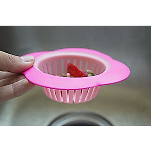 Evri-Sink Sink Strainer with Large Wide Rim, Tool for Kitchen Sinks, Fits Most Standard Kitchen Sinks, Offered a Set of Two, Colors May Vary