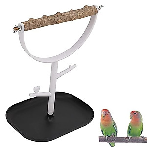 Parrots Stand, Portable Desktop Bird Playstand Parrots Training Stand for Parakeets Cockatiels Lovebirds Bird Training Stand Table Top Bird Perch Bird Playground Bird Stand Parrot Perch Stand