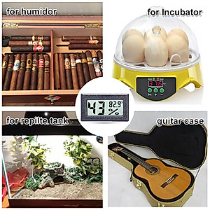 Goabroa Mini Hygrometer Thermometer Digital Indoor Humidity Gauge Monitor with Temperature Meter Sensor Fahrenheit (℉)