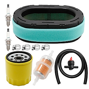 32-083-09-S Air Filter with 52 050 02-S Oil Filter Spark Plug Tune Up Kit, Replacement for Kohler 32 083 09 32 883 09-S1 KT610 KT620 KT715 KT725 KT730 KT735 KT740 KT745 19HP-26HP Engine MTD Lawn Mower
