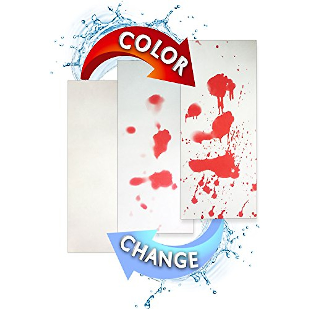Bloody Bath Mat - The Original Color Changing Sheet That Turns Red When Wet – Funny Gag Gifts - Footprints Disappear Like Magic – Novelty Prank Gifts (40"x17")