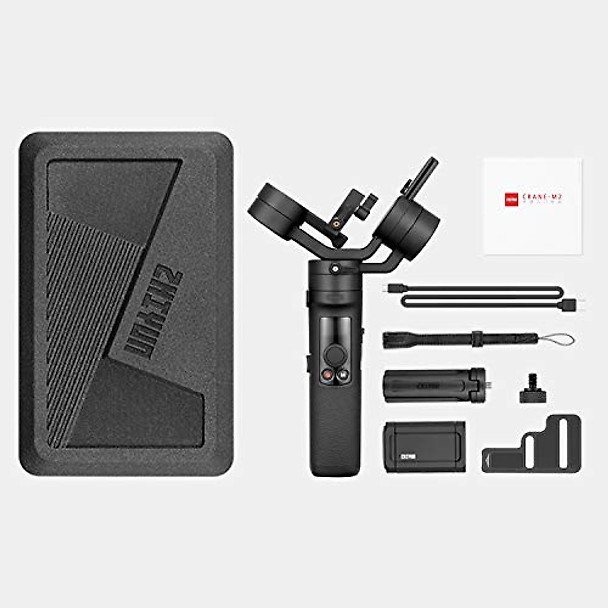 ZHIYUN Crane M2 3-Axis Gimbal Stabilizer for Light Mirrorless Camera,Action Camera,Smartphone,for Sony A6000,A6300,A6500,RX100M,GX85,Gopro Hero 5/6/7,iPhone Xs XR,WiFi/Bluetooth Control,720g Payload